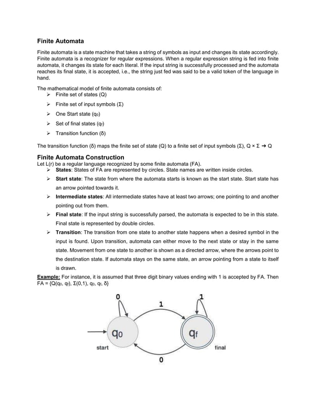 Finite Automata | PDF