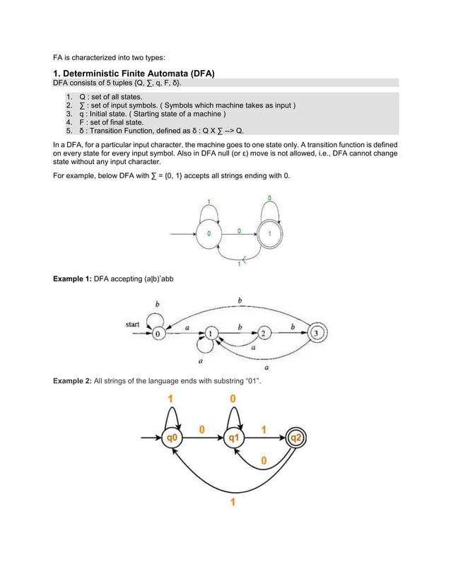 Finite Automata | PDF