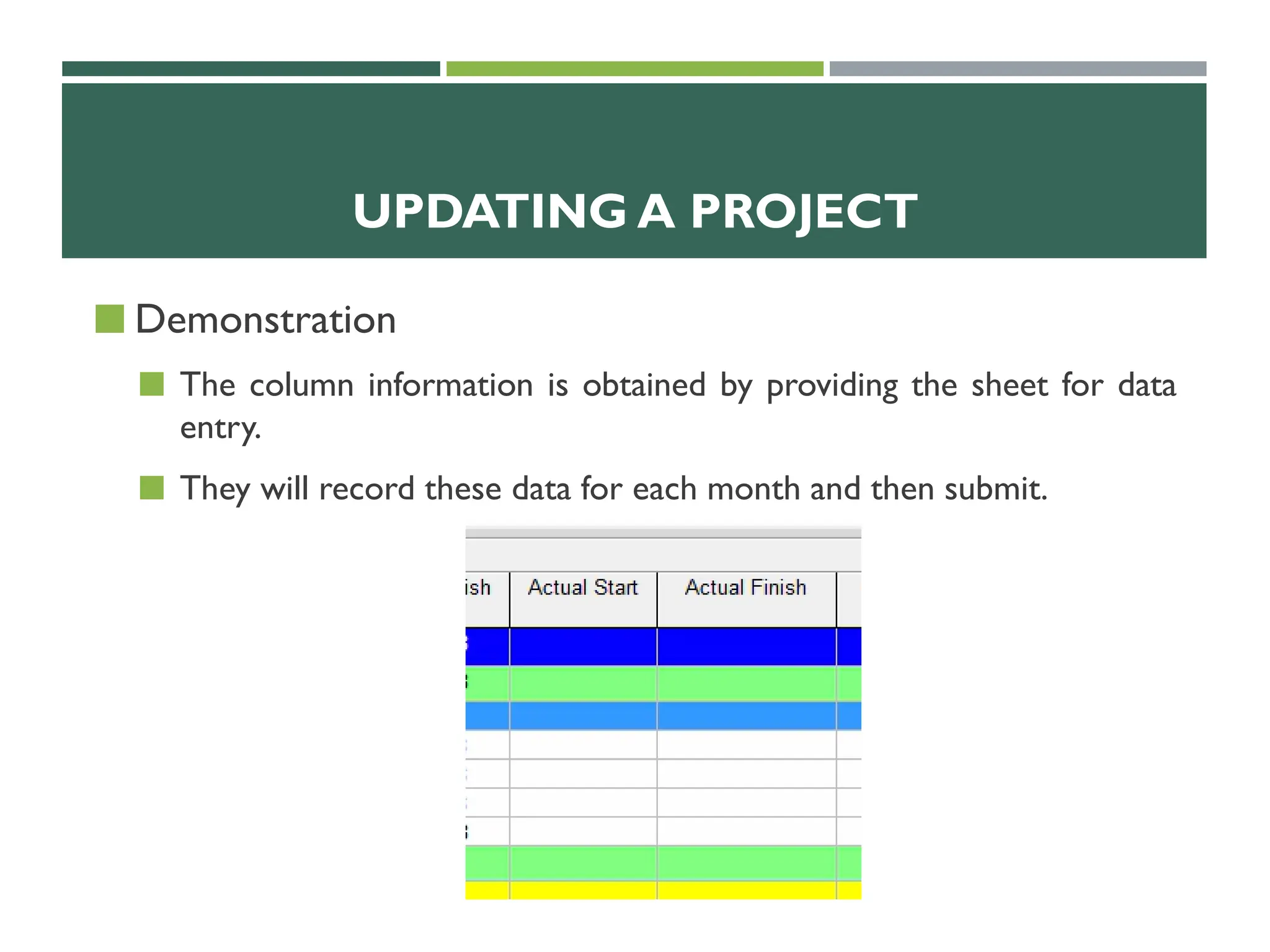 Project Management And Updating And Monitoring Ppt