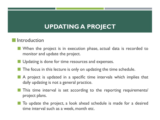 Project Management And Updating And Monitoring Ppt