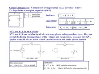 Ac circuit analysis on electrical circuits | PPT