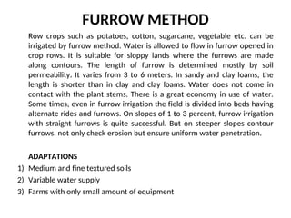 PRINCIPLES OF CROP PRODUCTION, IRRIGATION REQUIREMENT | PPT