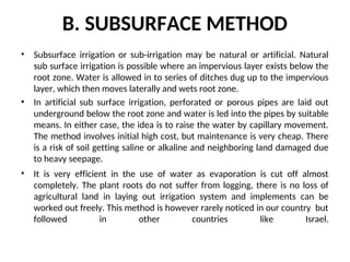 PRINCIPLES OF CROP PRODUCTION, IRRIGATION REQUIREMENT | PPT