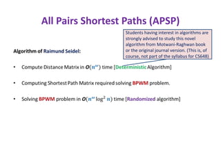 Lecture 10-cs648=2013 Randomized Algorithms | PPTX