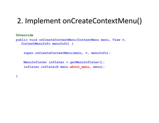 Lecture-10-Menus.pdf of Mobile Application Development | PPT