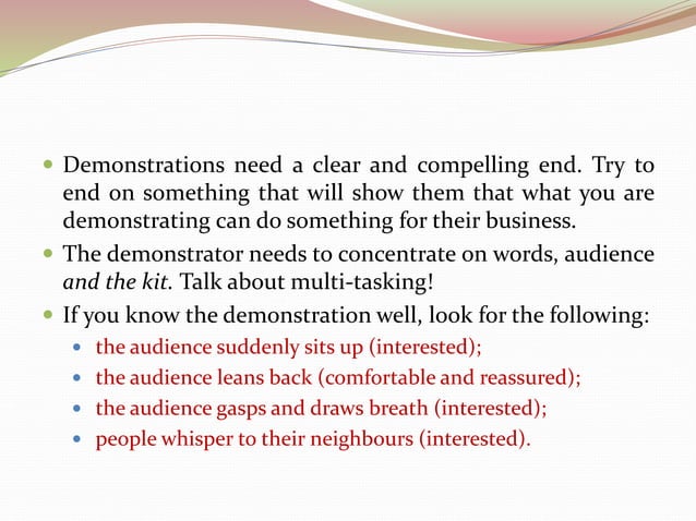 Technical-presentations and demonstrations | PPT