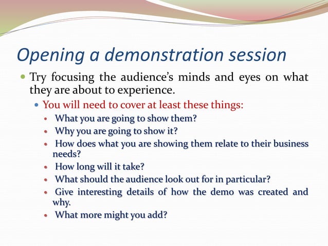 Technical-presentations and demonstrations | PPT
