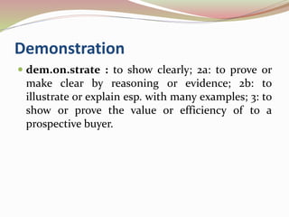 Technical-presentations and demonstrations | PPT