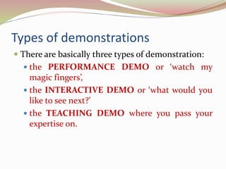 Technical-presentations and demonstrations | PPT