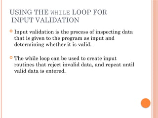 Control-structure - while loop and do-while loop.pptx