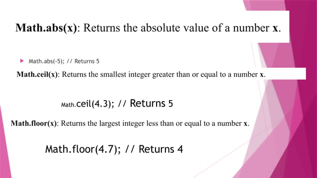 In- Built Math function in java script.. | PPTX