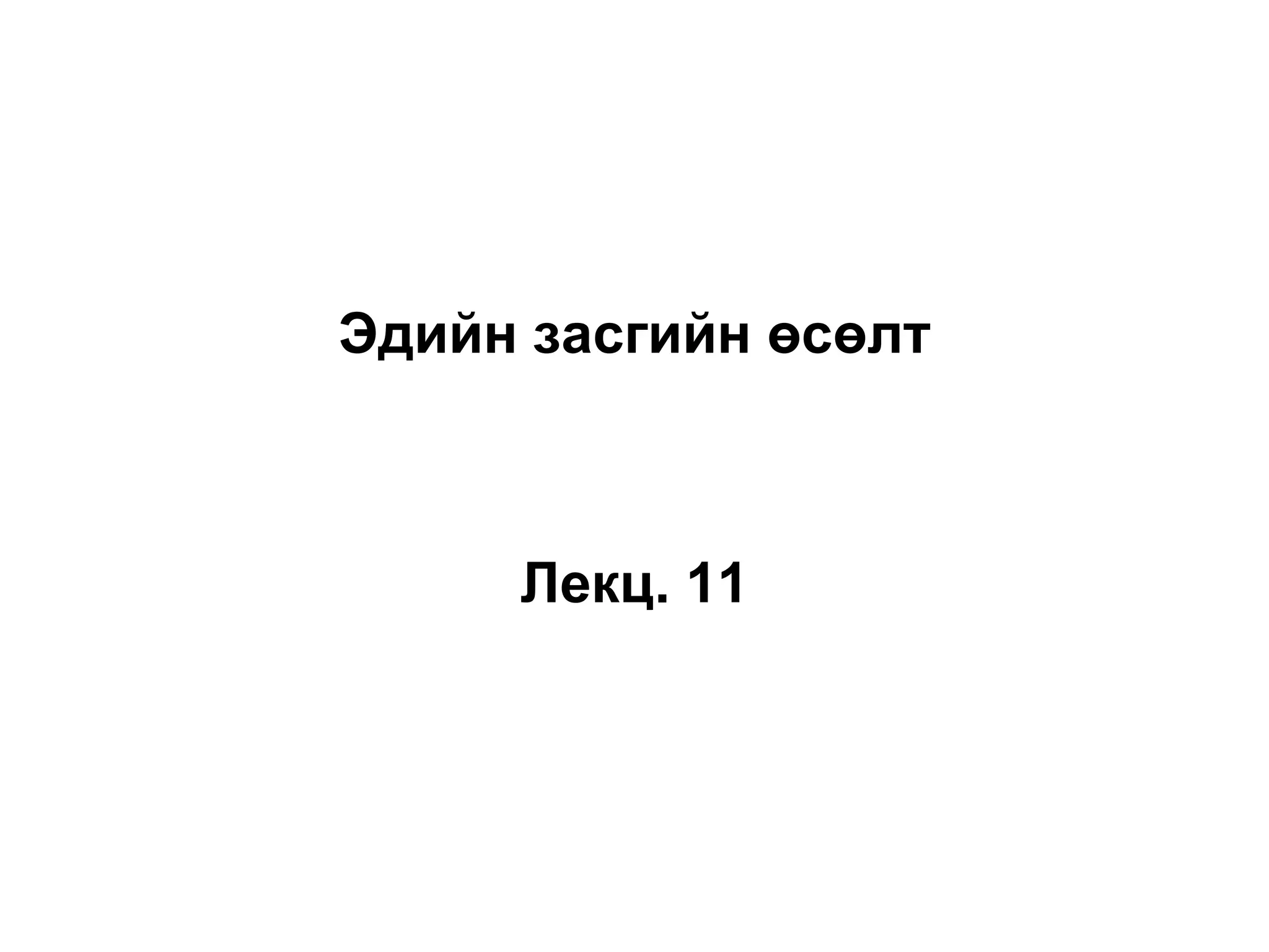 Lecture 11