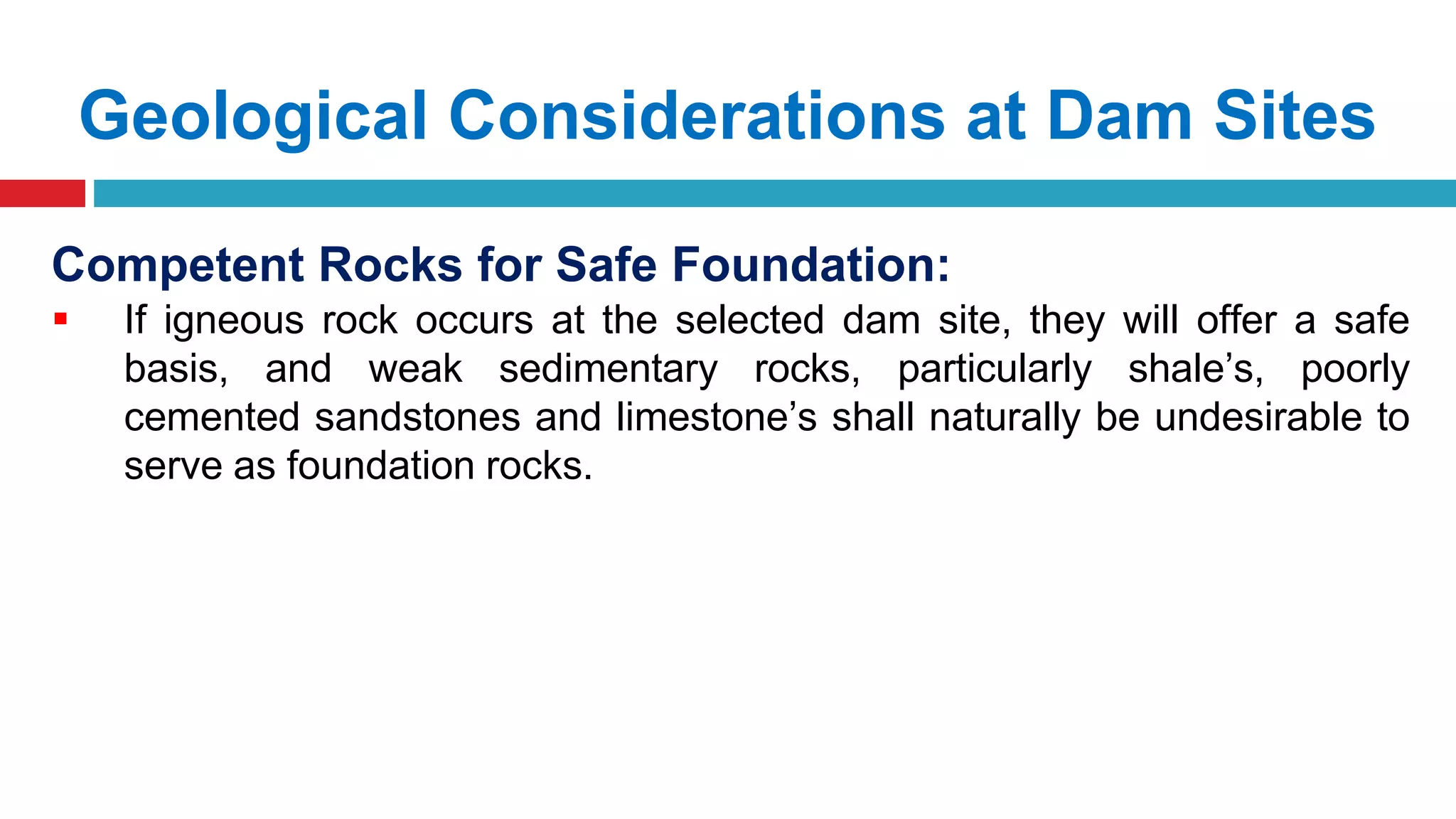 Geology of Dams | PPTX