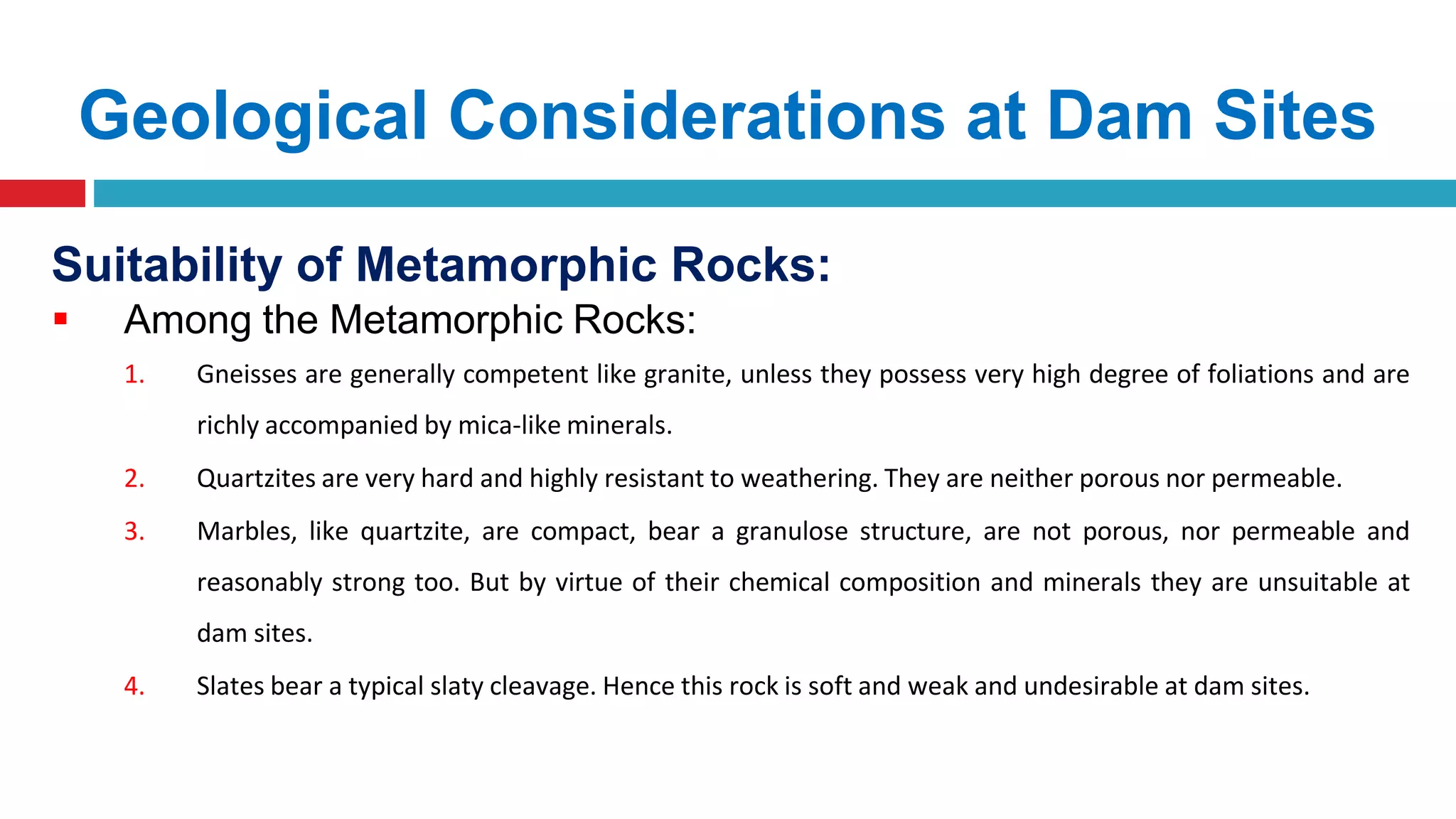 Geology of Dams | PPTX