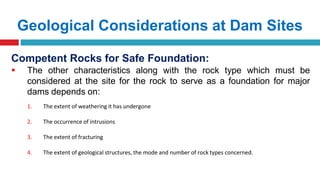 Geology of Dams | PPTX