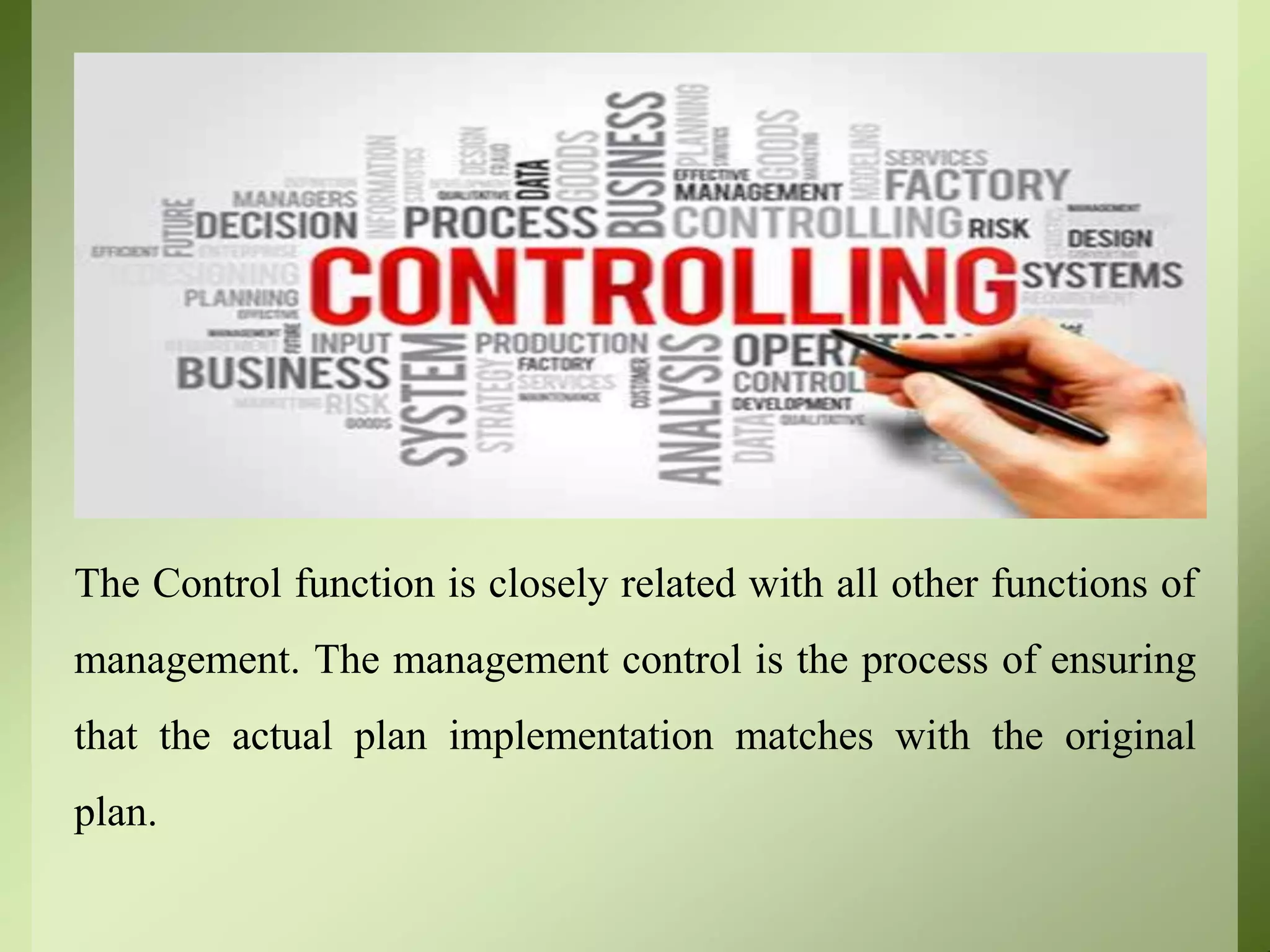 developing organisational skills- Controlling, Supervising, problem solving | PPTX