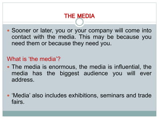 Handling the media | PPTX