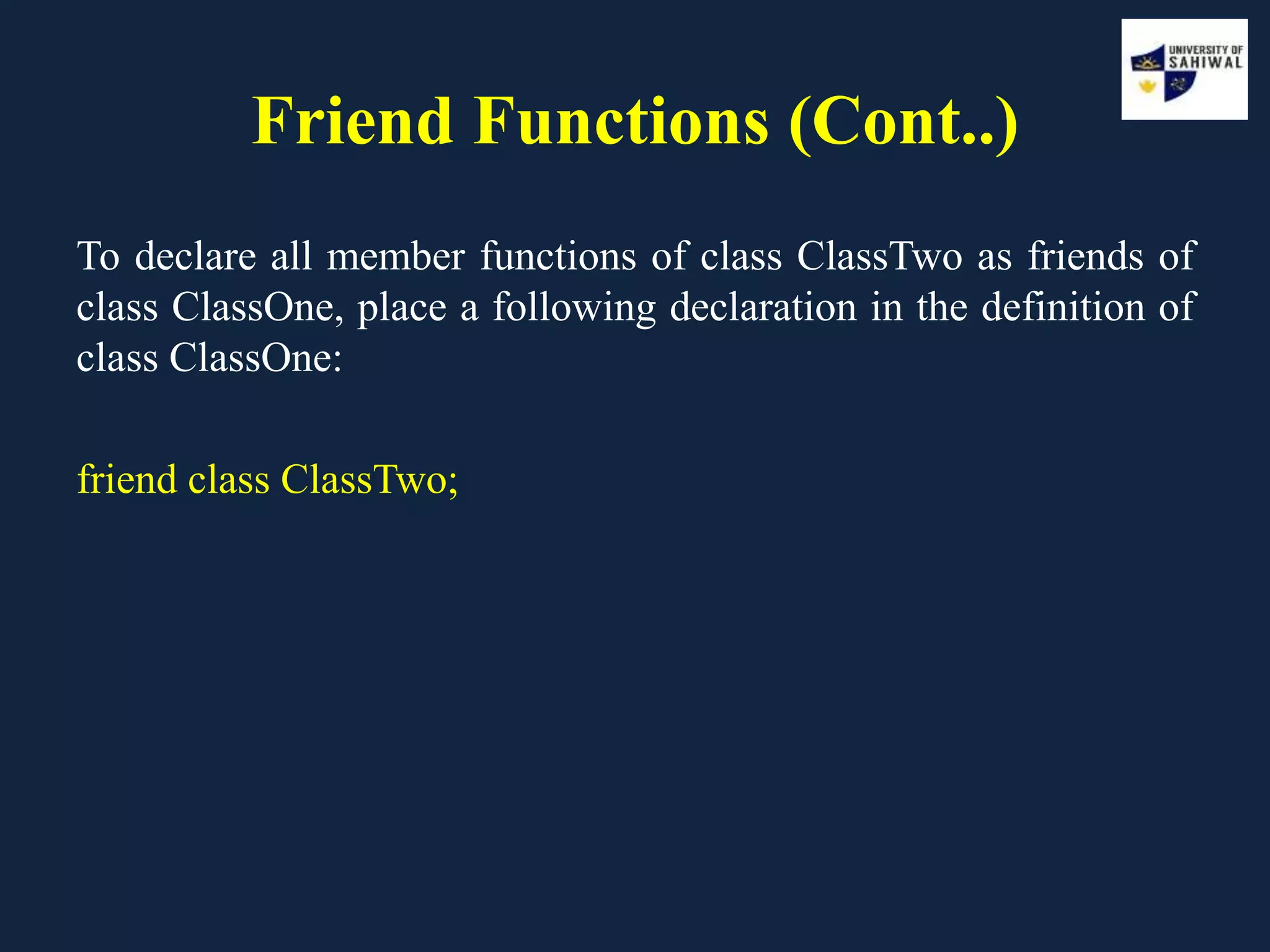 Lecture-11 Friend Functions and inline functions.pptx