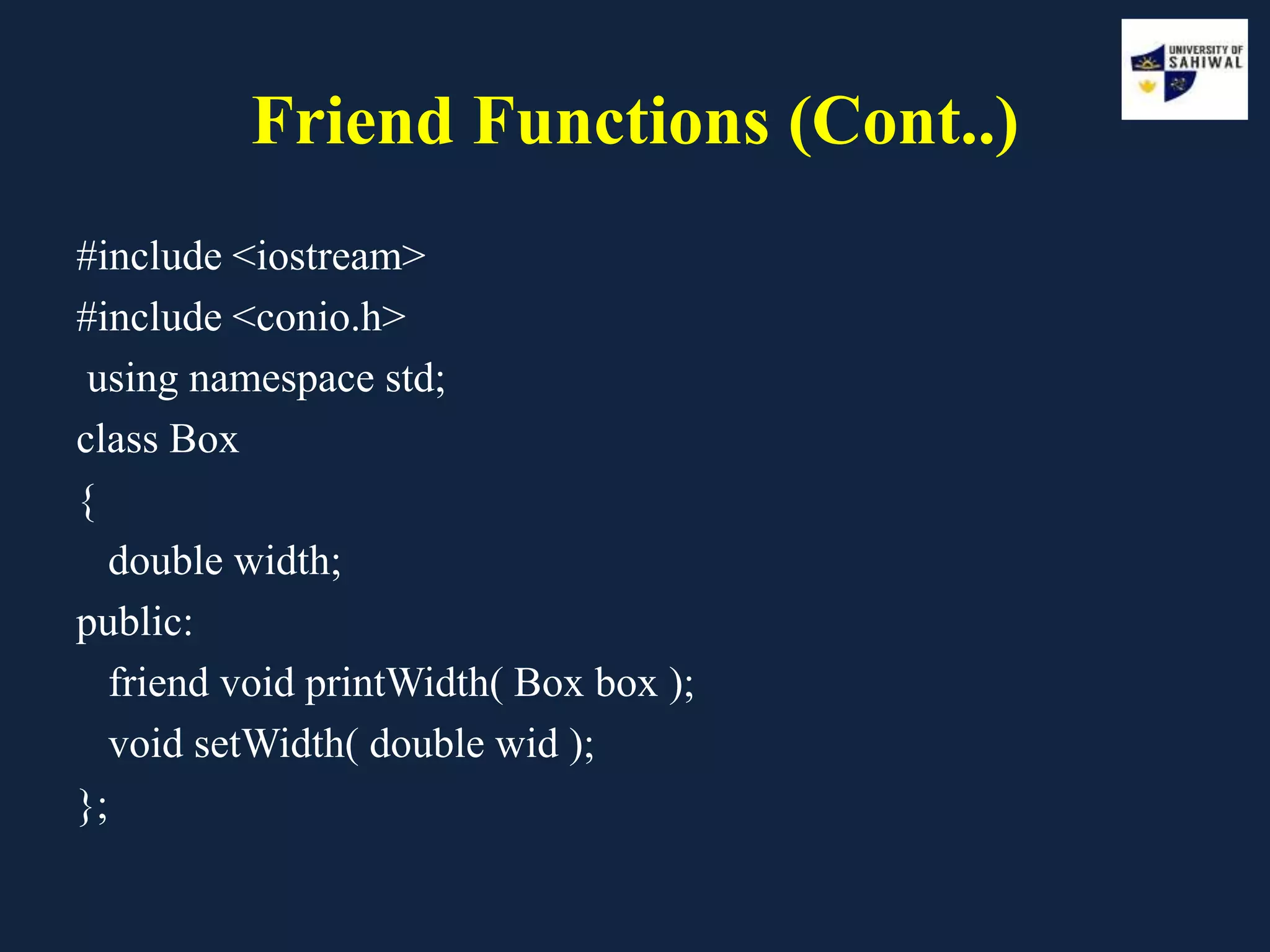 Lecture-11 Friend Functions and inline functions.pptx