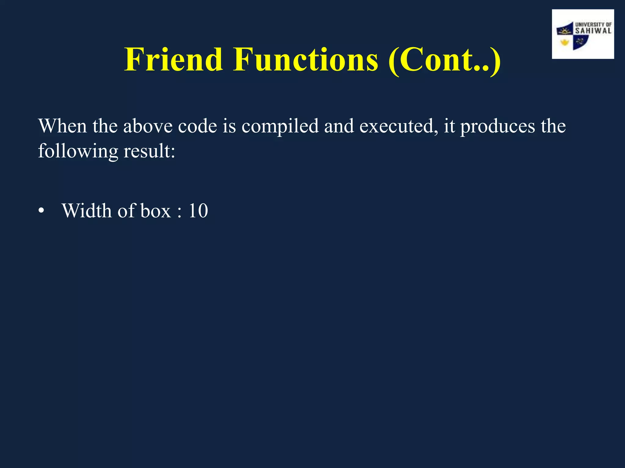 Lecture 11 Friend Functions And Inline Functionspptx 8483
