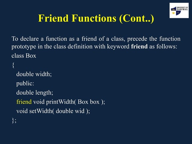 Lecture-11 Friend Functions and inline functions.pptx