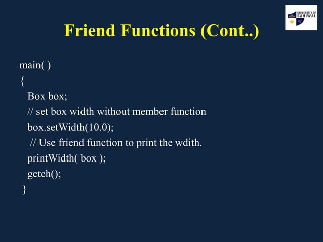 Lecture 11 Friend Functions And Inline Functionspptx 7905