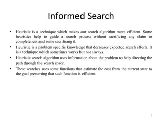 Lecture 11 Informed Search | PPT