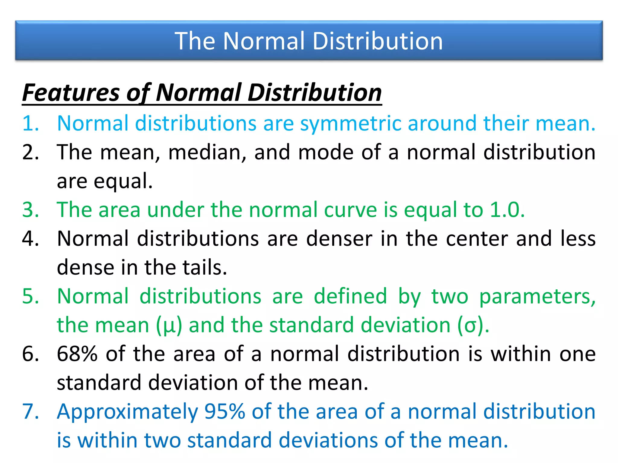 The Normal distribution | PPTX