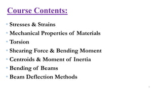 Mechanic of materials 1 lecture 1 | PDF