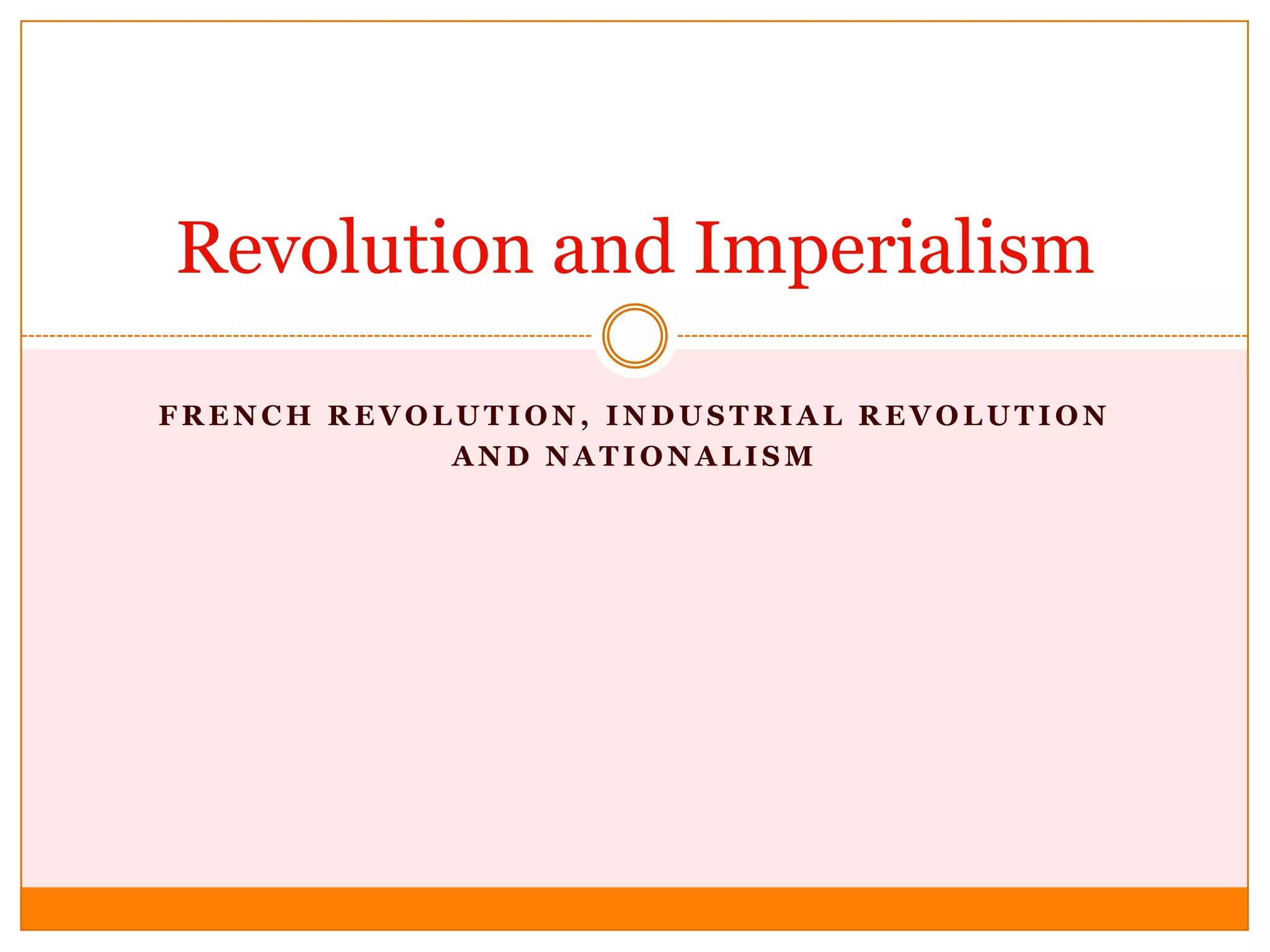 World History: Revolution and Imperialism | PPT