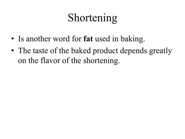 Bakery science and Confectionery Technology | PPTX