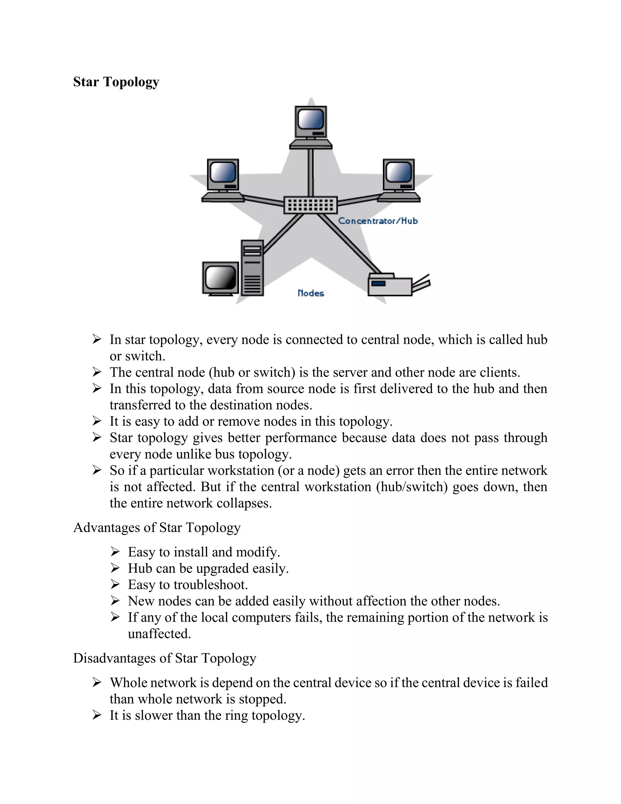 What is network topology, Bus, Star, Ring, Tree, Mesh topology | PDF