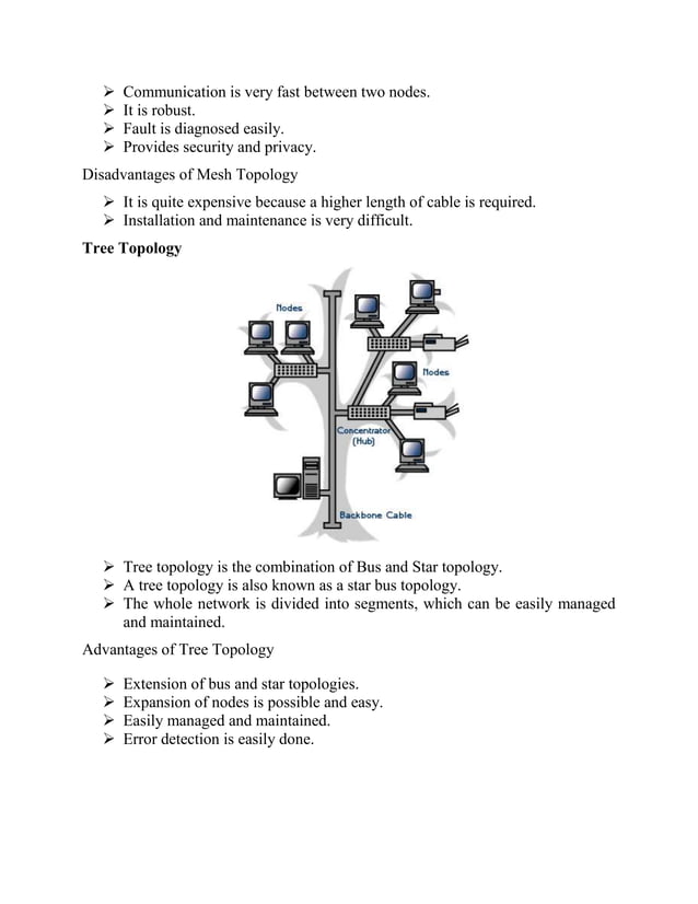What is network topology, Bus, Star, Ring, Tree, Mesh topology | PDF | Computer Networking ...