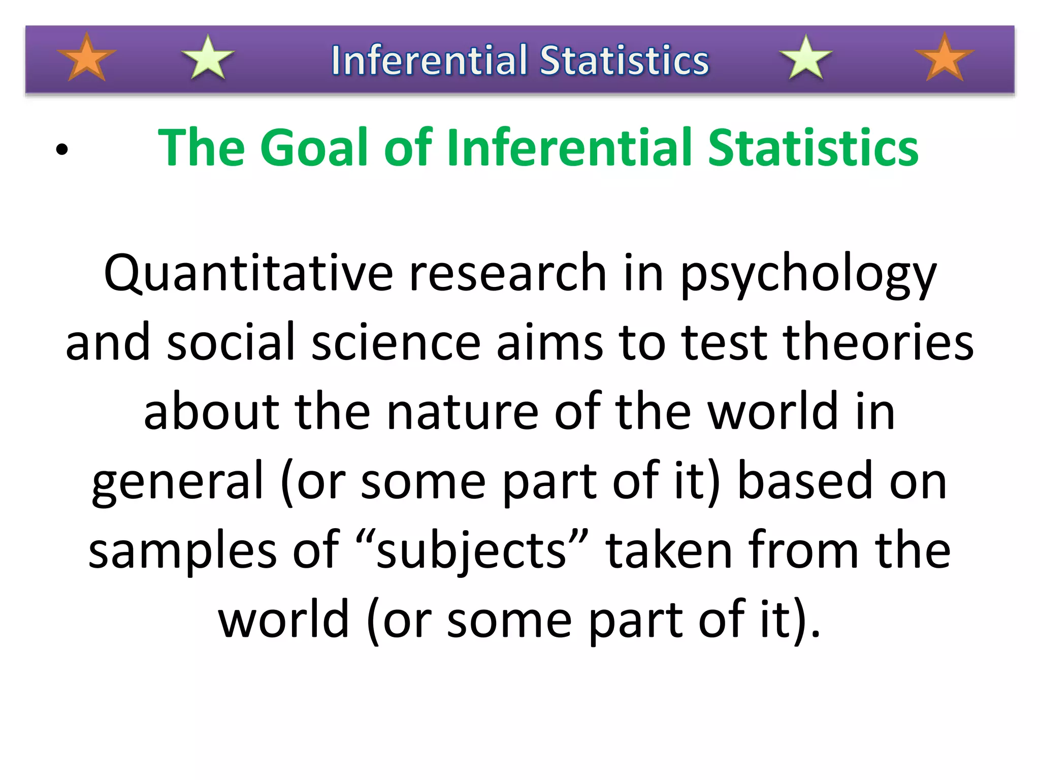 Concept of Inferential statistics | PPTX
