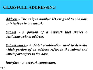 LECTURE-12 (ICLASSFULL ADDRESSING) ppt | PPT