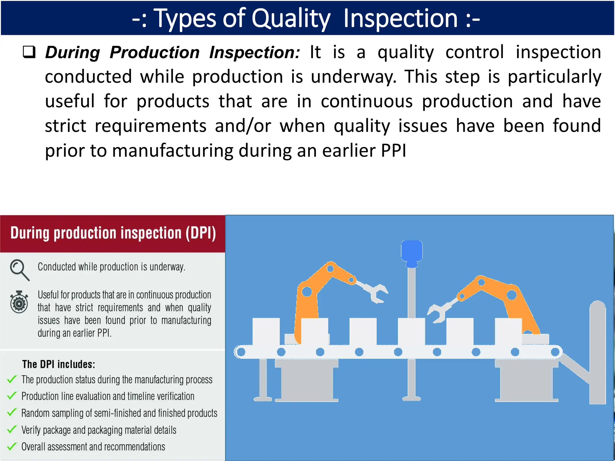 inspection and testing of quality in TQM | PDF