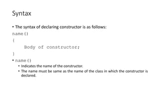 [OOP - Lec 13,14,15] Constructors / Destructor and its Types | PPTX