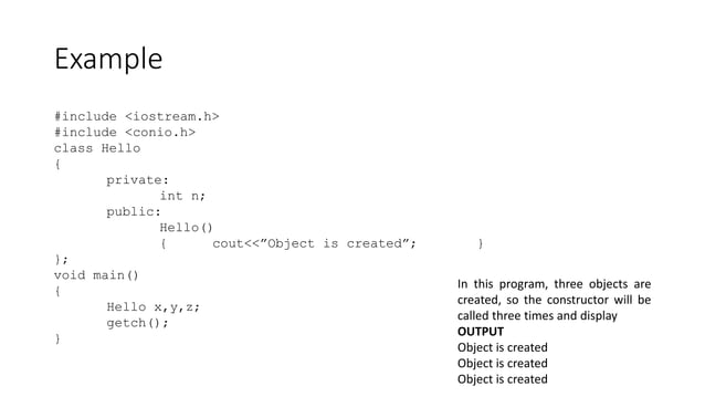 [OOP - Lec 13,14,15] Constructors / Destructor and its Types | PPTX
