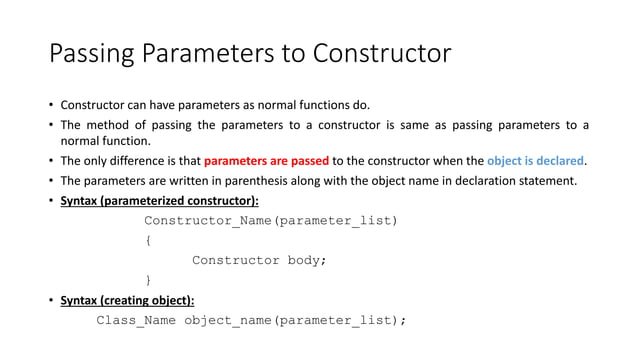 [oop Lec 13 14 15] Constructors Destructor And Its Types Pptx