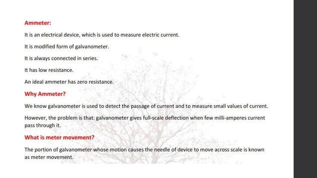 Ammeter Presentation. Current Measurement Device | PDF
