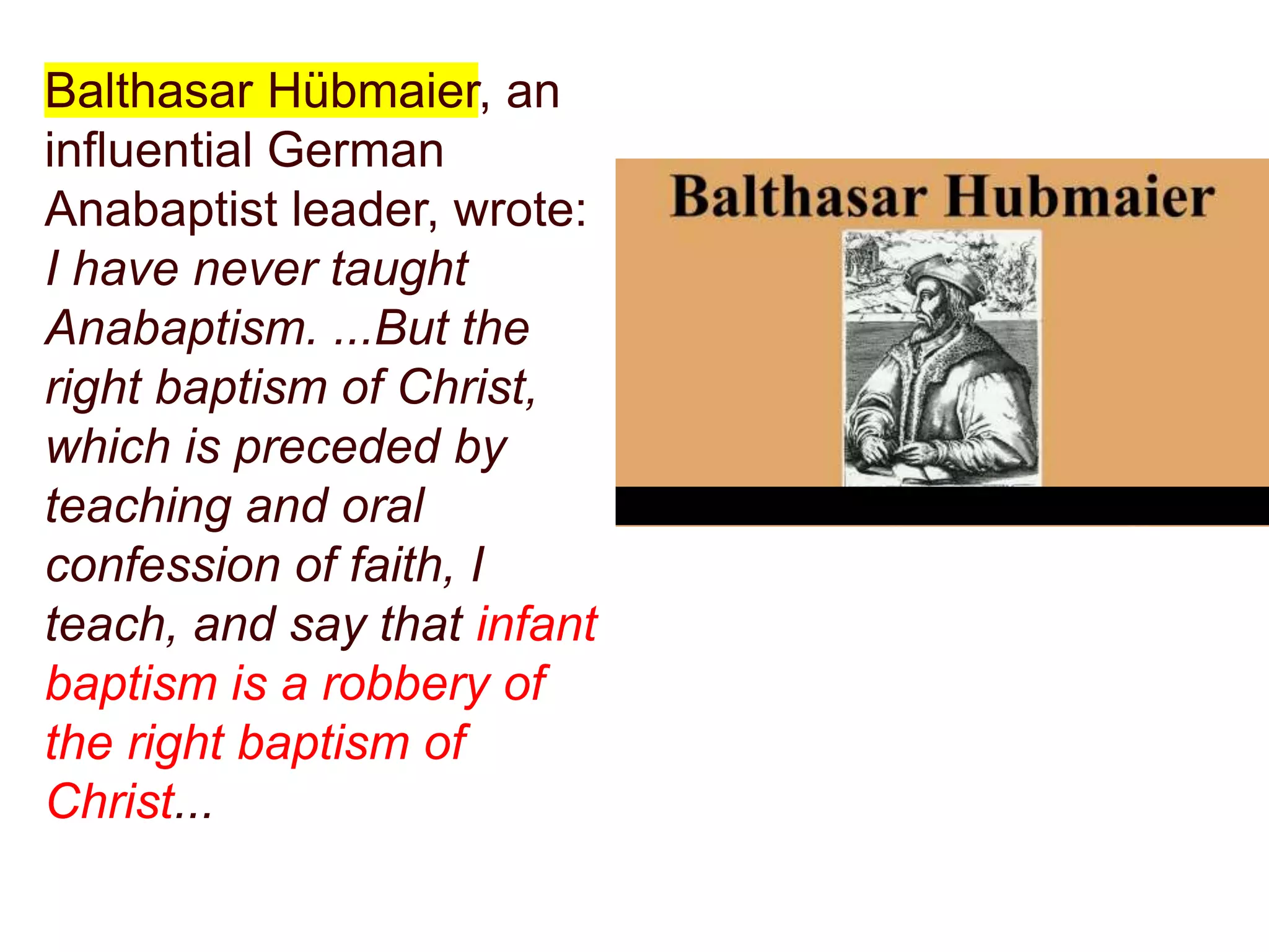 Lecture 13; anabaptists | PPT