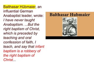 Lecture 13; anabaptists | PPT