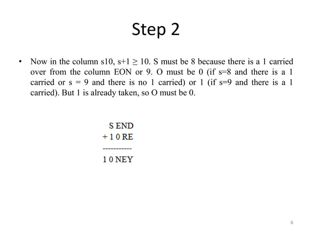 Lecture 13 Criptarithmetic problem | PPTX
