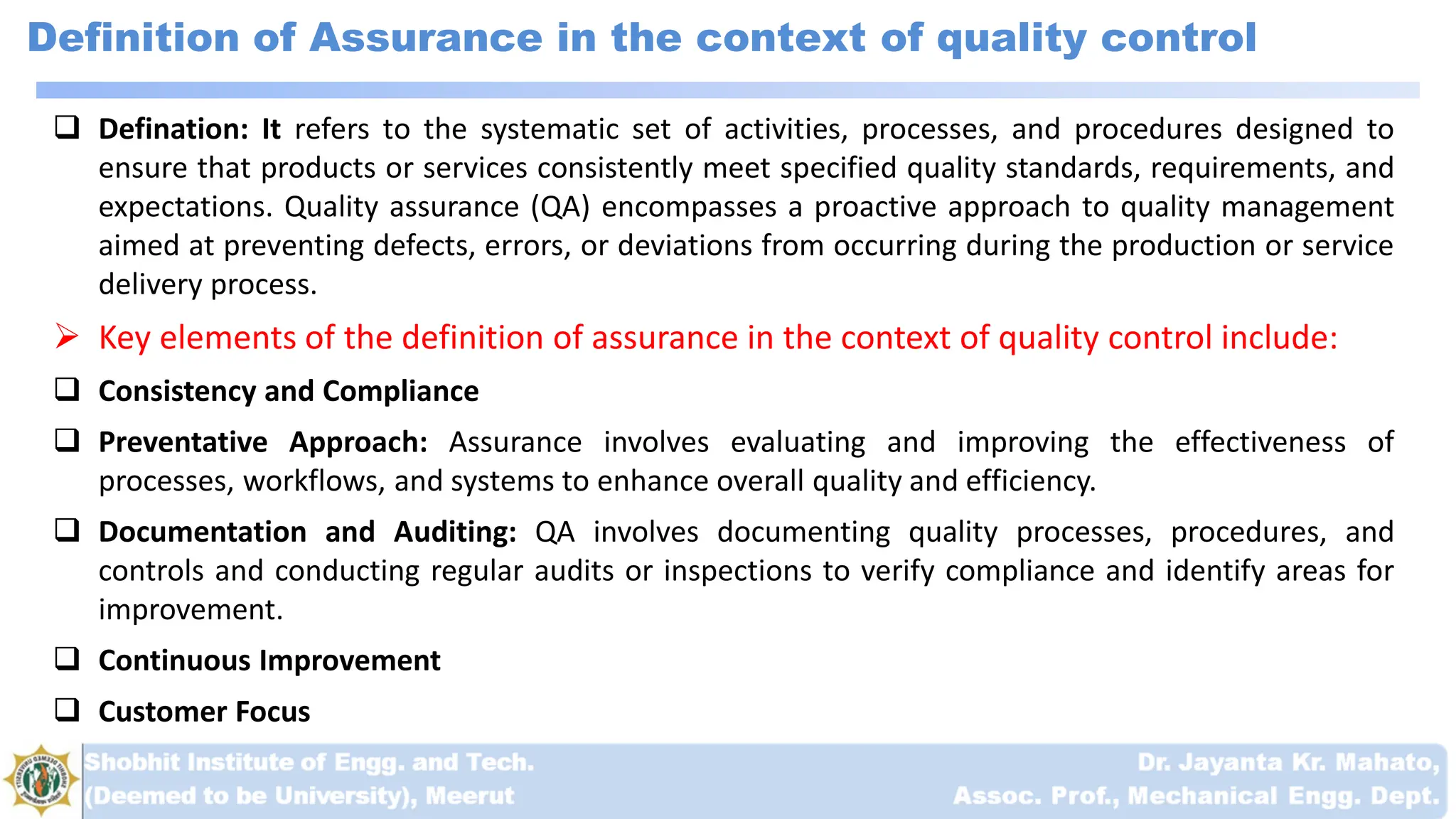 Importance of calibration and assurance in quality control | PDF