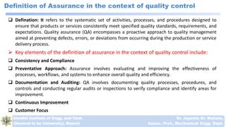Importance of calibration and assurance in quality control | PDF