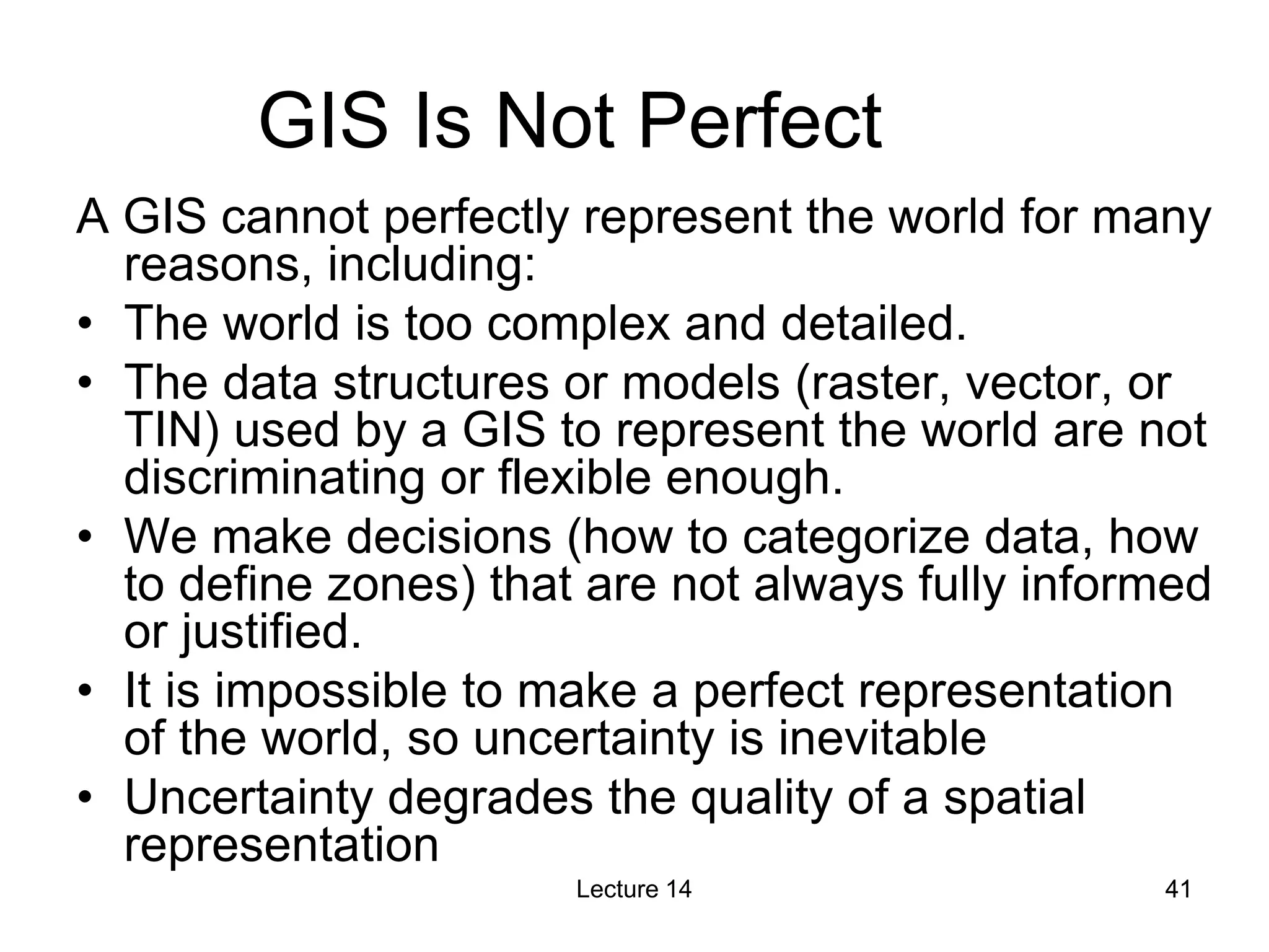 GIS Data Quality | PPT | Geography | Science