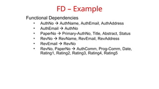 Database normalization is a systematic process used in database design ...