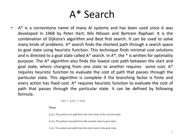 Lecture 14 Heuristic Search-A star algorithm | PPTX