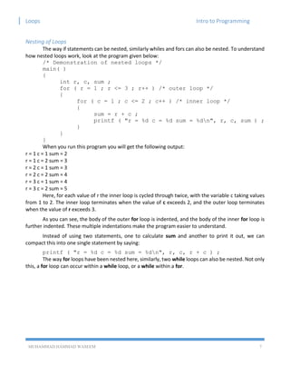 [ITP - Lecture 11] Loops in C/C++ | PDF | Programming Languages | Computing