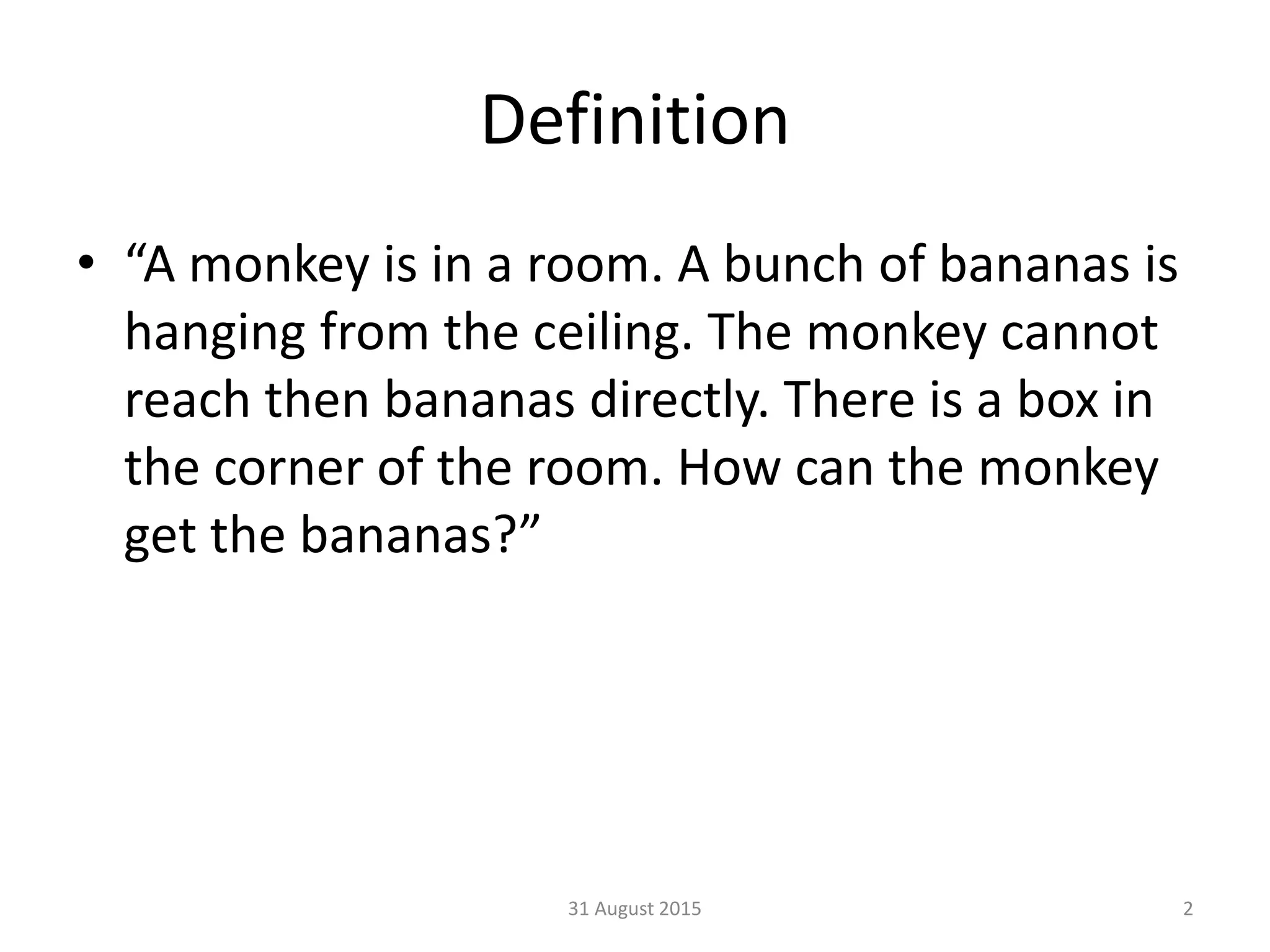 Lecture 15 monkey banana problem | PPTX | Science